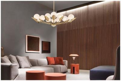 China Bronze Glass Pendant Chandelier Lights 2700K/3000K/3500K for sale