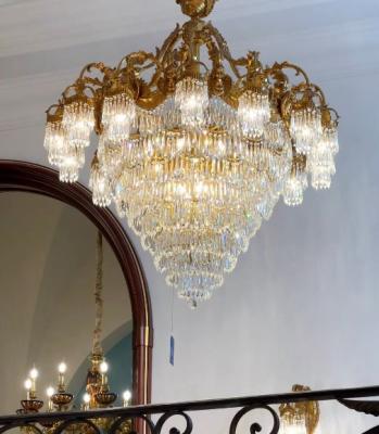 China Modern Crystal Large Foyer Chandelier For High Ceilings Europe And America for sale