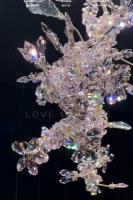 China Unique Green Crystal Flower Chandeliers Light For Fantastic Place for sale