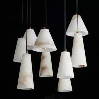 China SpanishNatural Alabaster Lamp Modern and Minimally Designed Marble Pendant Lamp Villa Living Room Bedroom Creative chand for sale