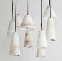 China SpanishNatural Alabaster Lamp Modern and Minimally Designed Marble Pendant Lamp Villa Living Room Bedroom Creative chand for sale