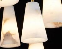 China SpanishNatural Alabaster Lamp Modern and Minimally Designed Marble Pendant Lamp Villa Living Room Bedroom Creative chand for sale