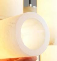 China Luxury lighting fixturesArt creative designer alabaster chandelier hotel lobby dining room long strip marble pendant lig for sale