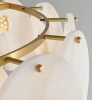 China Modern Lighting Fixtures Luxury Restaurant Bar Indoor Large Marble Chandelier For Living Room Simple Alabaster Chandelier D60CM for sale