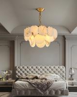 China Modern Lighting Fixtures Luxury Restaurant Bar Indoor Large Marble Chandelier For Living Room Simple Alabaster Chandelier D60CM for sale