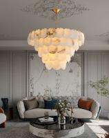 China Modern Lighting Fixtures Luxury Restaurant Bar Indoor Large Marble Chandelier For Living Room Simple Alabaster Chandelier D60CM for sale