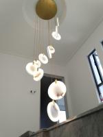 China Spanish Modern Art Design Stair Hotel Villa Decoration Gypsum Ceiling Light Lighting for sale