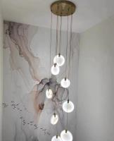 China Spanish Modern Art Design Stair Hotel Villa Decoration Gypsum Ceiling Light Lighting for sale