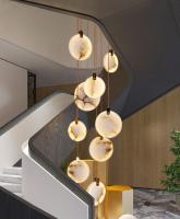 China Spanish Modern Art Design Stair Hotel Villa Decoration Gypsum Ceiling Light Lighting for sale