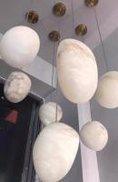 China Combination Irregular  Customized Moden Alabaster Decorative Chandelier To Family Hotel Cofeshop Linear Art Chandelier for sale