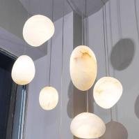 China Combination Irregular  Customized Moden Alabaster Decorative Chandelier To Family Hotel Cofeshop Linear Art Chandelier for sale