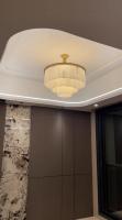 China Modern Home Decor Brass Chandelier Alabaster Marble Shade Hotel Restaurant Room Pendant Lamp  Lightings Fancy Lights for sale