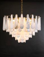 China Modern Minimalist Alabaster Chandelier Living Room Chandeliers Light Luxury Villa Dining Room Bedroom Decorative Pendant Lamp for sale