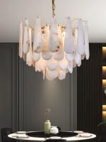 China Modern Minimalist Alabaster Chandelier Living Room Chandeliers Light Luxury Villa Dining Room Bedroom Decorative Pendant Lamp for sale
