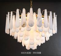 China Modern Minimalist Alabaster Chandelier Living Room Chandeliers Light Luxury Villa Dining Room Bedroom Decorative Pendant Lamp for sale