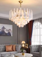 China Modern Minimalist Alabaster Chandelier Living Room Chandeliers Light Luxury Villa Dining Room Bedroom Decorative Pendant Lamp for sale