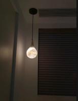 China Creative Alabaster Villa Hotel Bedroom Bar Spherical Raindrop Modern Decoration LED Chandelier Marble Light for sale