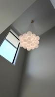 China Custom Round Alabaster Ball Stairs Decorative Chandelier Natural Marble Led Chandelier Lighting for sale