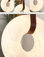 China Modern Simple Indoor Commercial Office Home Hanging Halo Ring Pendant Alabaster Chandelier for sale