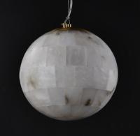 China Modern Light Luxury Natural Tooth Alabaster Chandelier Bedroom Living Room Restaurant Bar Cafe Decor Metal Globe Pendant Lamp for sale