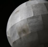 China Modern Light Luxury Natural Tooth Alabaster Chandelier Bedroom Living Room Restaurant Bar Cafe Decor Metal Globe Pendant Lamp for sale