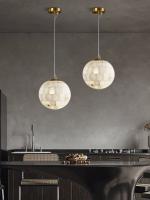 China Modern Light Luxury Natural Tooth Alabaster Chandelier Bedroom Living Room Restaurant Bar Cafe Decor Metal Globe Pendant Lamp for sale