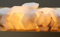 China Minimalist Rectangular Alabaster Chandelier Home Decoration Lighting Hotel Restaurant Modern Design Marble Pendant Lamp for sale