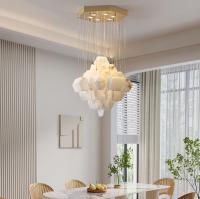 China Minimalist Rectangular Alabaster Chandelier Home Decoration Lighting Hotel Restaurant Modern Design Marble Pendant Lamp for sale