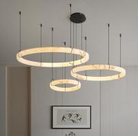 China Modern Luxury Alabaster L1P Chandelier Brass Pendant Hanging Light Dining Room Kitchen Island Hotel Bar AC Factory Price for sale
