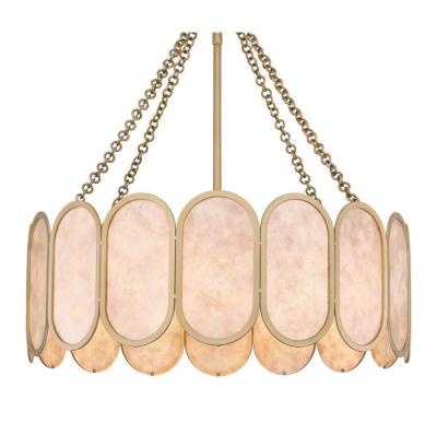 China Modern Luxury Alabaster L1P Chandelier Brass Pendant Hanging Light Dining Room Kitchen Island Hotel Bar AC Factory Price for sale