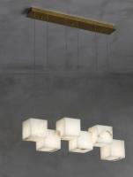 China Custom Luxury Alabaster Chandelier Modern Style Villa High Ceiling Hotel Lobby Spiral Staircase Chandelier for sale