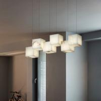 China Custom Luxury Alabaster Chandelier Modern Style Villa High Ceiling Hotel Lobby Spiral Staircase Chandelier for sale