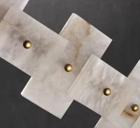 China Home Decor Circle LED Luxury Modern Pendant Light Chandelier Alabaster Lighting Products for sale