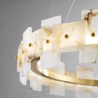 China Home Decor Circle LED Luxury Modern Pendant Light Chandelier Alabaster Lighting Products for sale