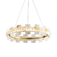 China Home Decor Circle LED Luxury Modern Pendant Light Chandelier Alabaster Lighting Products for sale