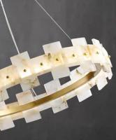 China Home Decor Circle LED Luxury Modern Pendant Light Chandelier Alabaster Lighting Products for sale