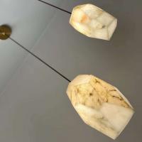 China Modern Light Luxury Drop Pendant Lamp Simple Creative Restaurant Bar Bedside Calcite Pendant Light for sale