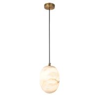 China Modern Design Indoor Hanging Decoration Dining Room Villa Living Room Kitchen Island Brass Restaurant Alabaster Chandelie for sale