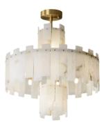 China Modern Dining Room Modern Pendant Lighting Led Lights Venus Alabaster Linear Chandelier for sale
