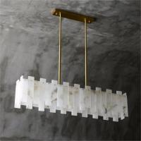 China Modern Dining Room Modern Pendant Lighting Led Lights Venus Alabaster Linear Chandelier for sale