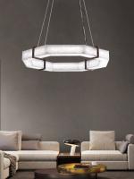 China Spanish Marble Spectacular Alabaster Chandelier Large Alabaster Infinity Chandelier Marble Pendant Lighting Home Decor for sale