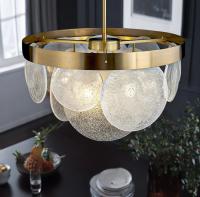 China Wholesale Modern Indoor Minimalist Round LED Pendant Lamp Restaurant Decoration Drop Lights Nordic Luxury Glass Pendant Light for sale
