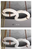 China Modern Figure Eight Shape Design Living Room Kitchen Island Spanish Natural Alabaster Chandelier Pendant Lights for sale