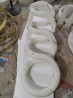 China Modern Figure Eight Shape Design Living Room Kitchen Island Spanish Natural Alabaster Chandelier Pendant Lights for sale