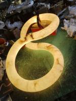 China Modern Figure Eight Shape Design Living Room Kitchen Island Spanish Natural Alabaster Chandelier Pendant Lights for sale