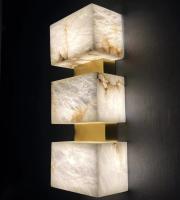 China Modern Marble Lamp Luxury Study LED Modern Living Room Hallway Staircase Bedroom Headboard Marble Wall Lamp for sale