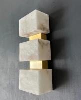 China Modern Marble Lamp Luxury Study LED Modern Living Room Hallway Staircase Bedroom Headboard Marble Wall Lamp for sale