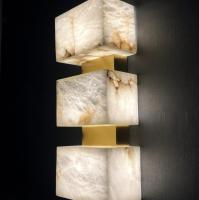 China Modern Marble Lamp Luxury Study LED Modern Living Room Hallway Staircase Bedroom Headboard Marble Wall Lamp for sale