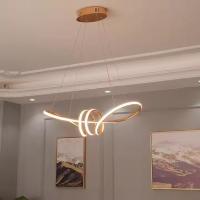 China Gold Chrome Plated Modern Led Chandelier Hanging For Dining Room Kitchen Room Living Room Home Deco Chandelier Fixture for sale