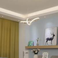China Gold Chrome Plated Modern Led Chandelier Hanging For Dining Room Kitchen Room Living Room Home Deco Chandelier Fixture for sale